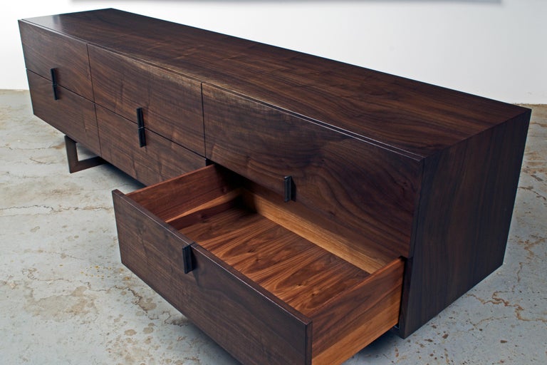 Modern Industry Long 6-Drawer Dresser in Oxidized Walnut For Sale at ...