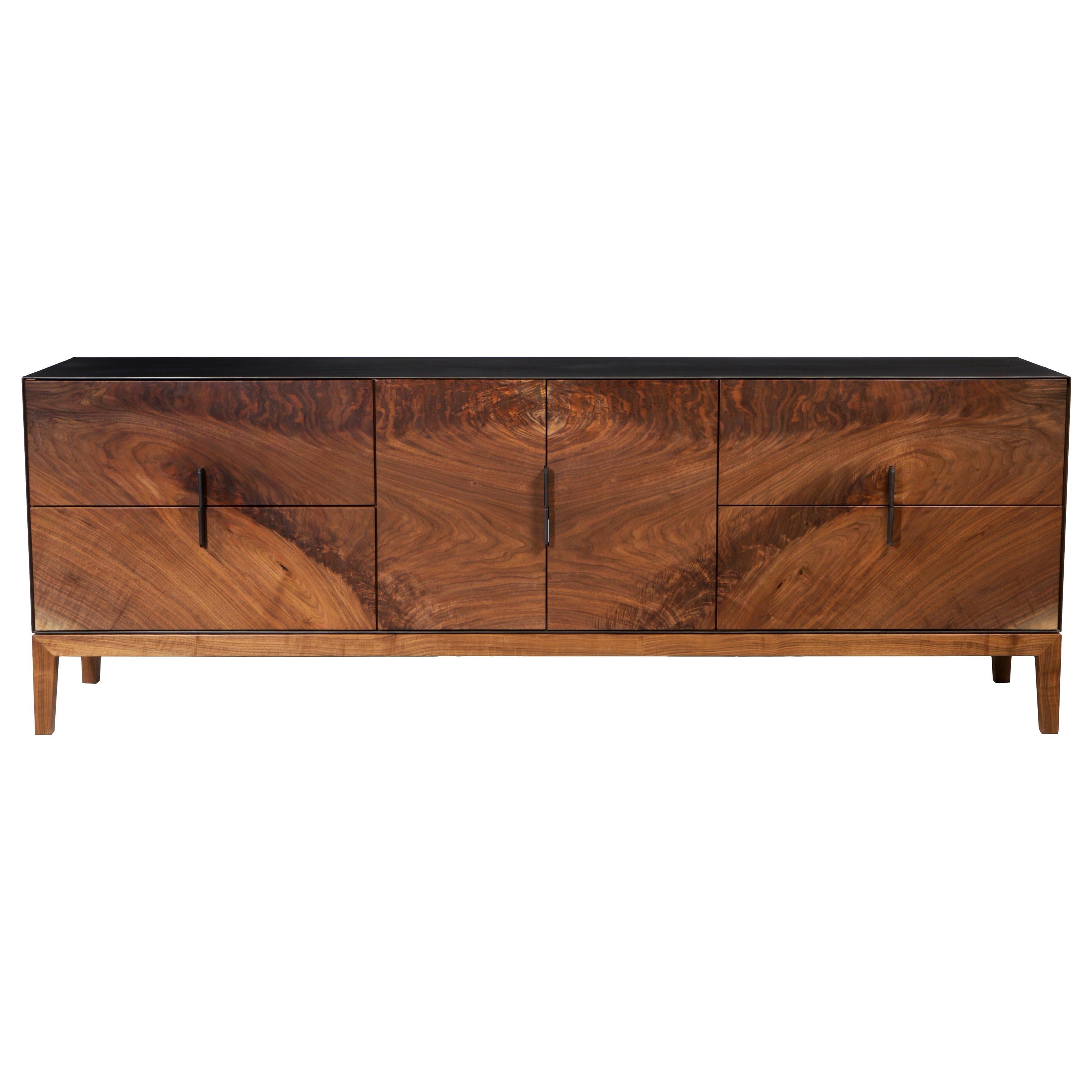Modern Industry Taper Series Media Console with Doors and Drawers at ...