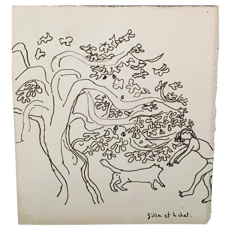 Modern Signed Ink Drawing by Werner Gilles at 1stDibs