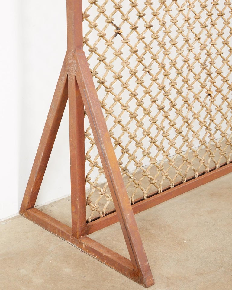 Modern Iron Screen Sculpture with Arabesque Design at 1stDibs