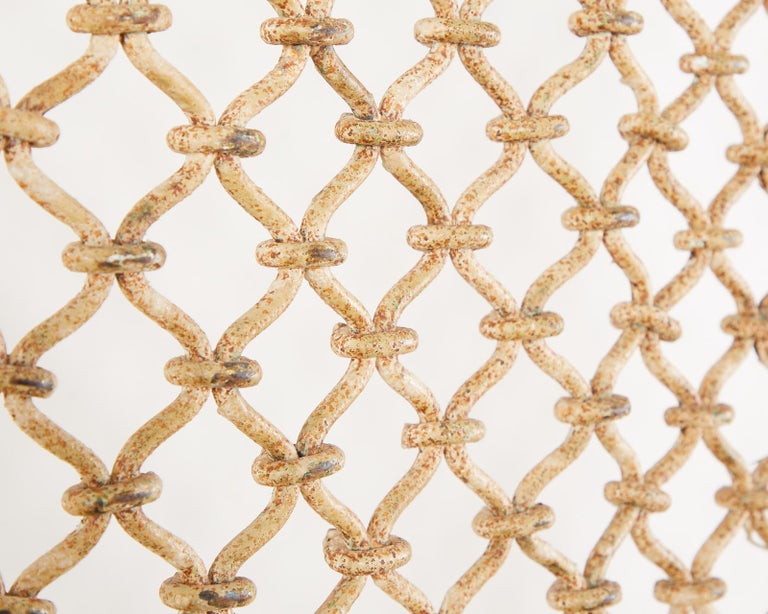 Modern Iron Screen Sculpture with Arabesque Design at 1stDibs