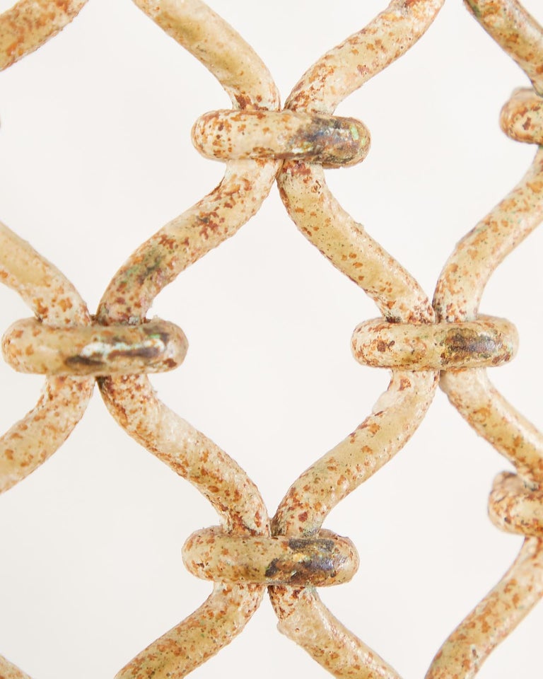 Modern Iron Screen Sculpture with Arabesque Design at 1stDibs