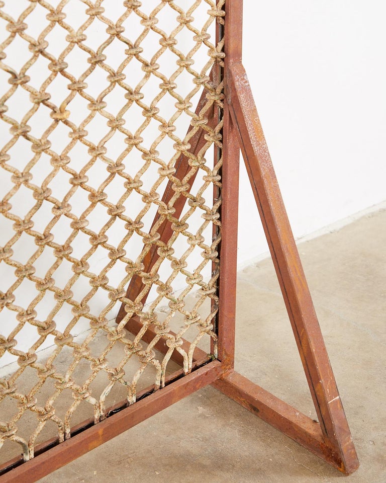 Modern Iron Screen Sculpture with Arabesque Design at 1stDibs
