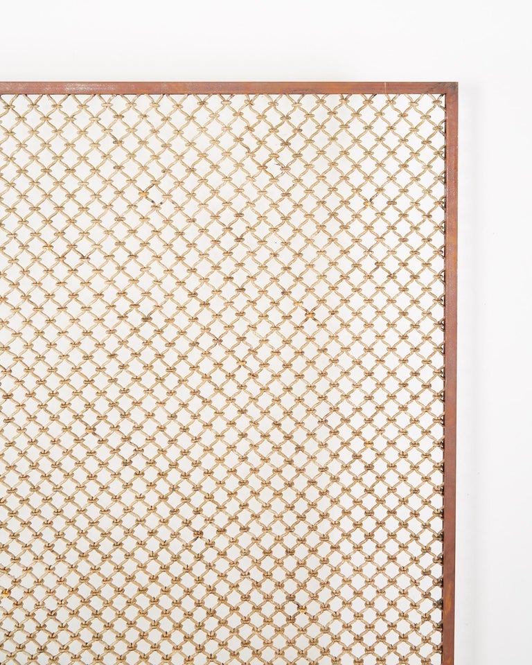 Modern Iron Screen Sculpture with Arabesque Design at 1stDibs