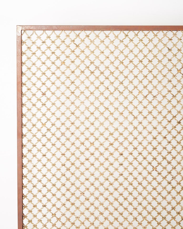 Modern Iron Screen Sculpture with Arabesque Design at 1stDibs