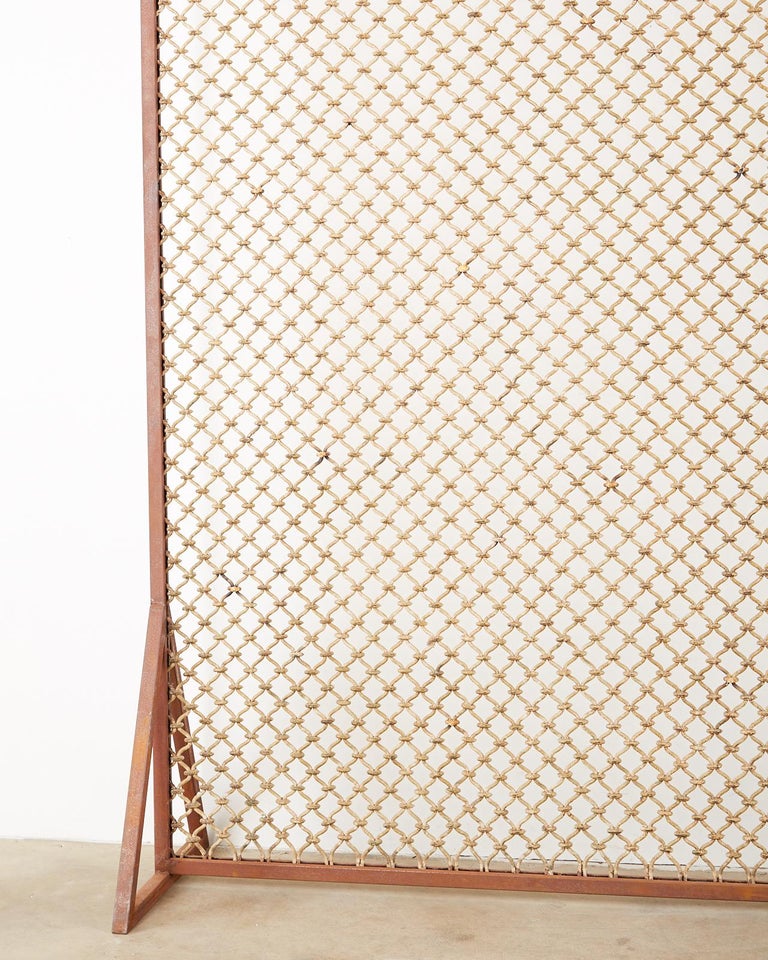 Modern Iron Screen Sculpture with Arabesque Design at 1stDibs