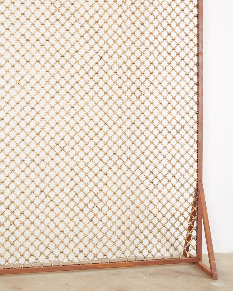 Modern Iron Screen Sculpture with Arabesque Design at 1stDibs