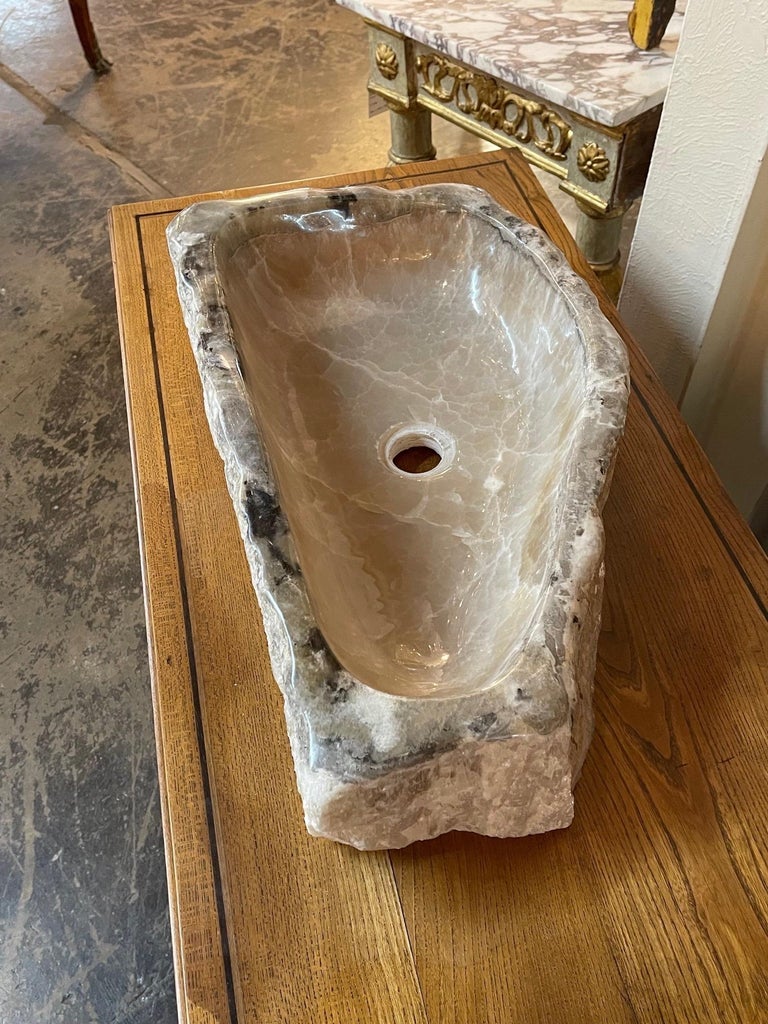 Modern Irregular Shaped Onyx Sink at 1stDibs