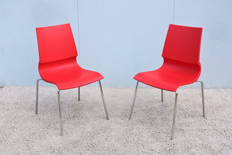Modern Italia MarCo Maran for Maxdesign Red Ricciolina Dining Chairs, a ...