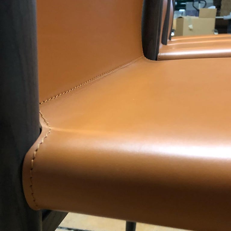 Modern Italian Bar Stool Leather and Wood, Made in Italy For Sale at ...