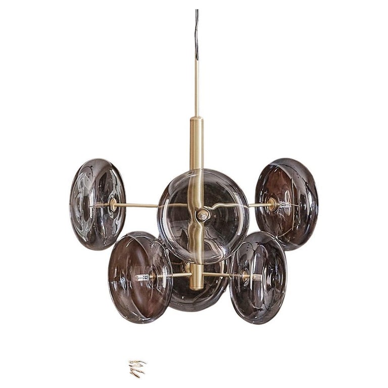Modern Italian Borosilicate Glass Suspension Lamp from Bontempi ...