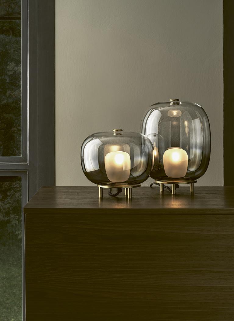 Modern Italian Borosilicate Glass Table Lamp from Bontempi Collection ...