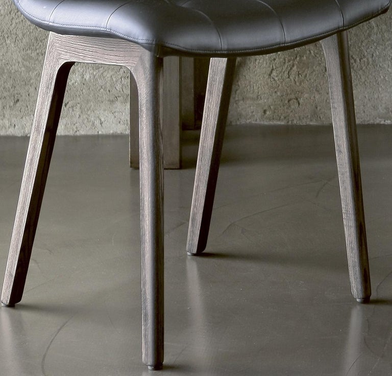 Modern Italian Chair with Wooden Frame and Upholstered Seat, Bontempi ...