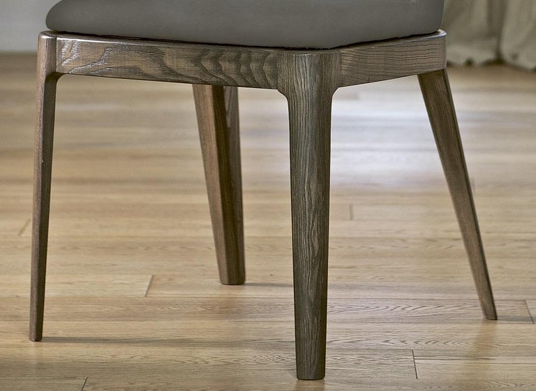 Modern Italian Chair with Wooden Frame and Upholstered Seat, Bontempi ...