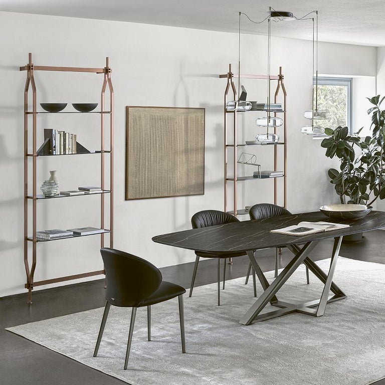 Modern Italian Glass Shelves for Bookcase from Bontempi Collection For ...