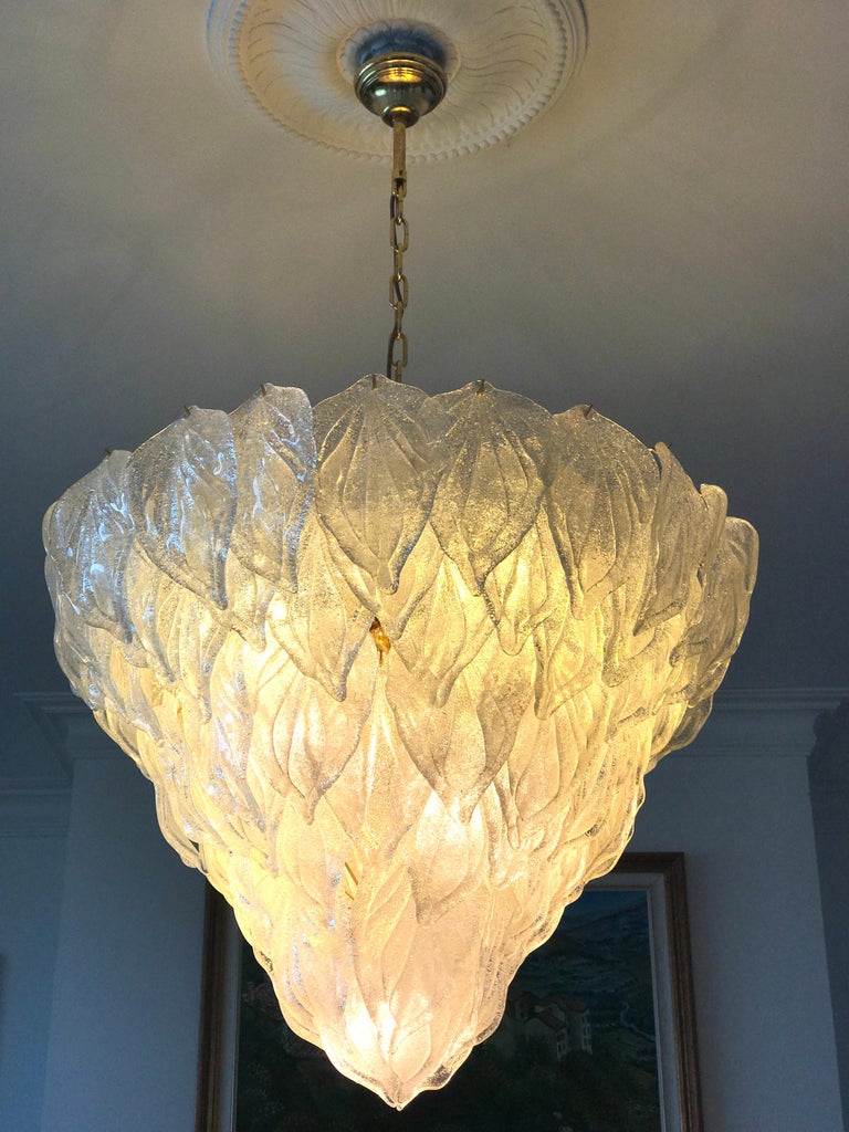 Modern Italian Ice Color Murano Glass Polar Chandelier, 1970s For Sale ...