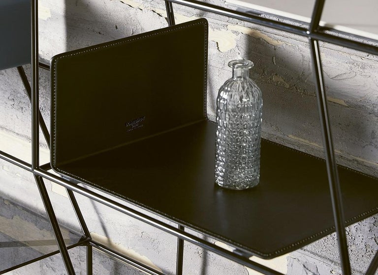 Modern Italian Lacquered Metal Bookcase from Bontempi Collection For Sale at 1stDibs