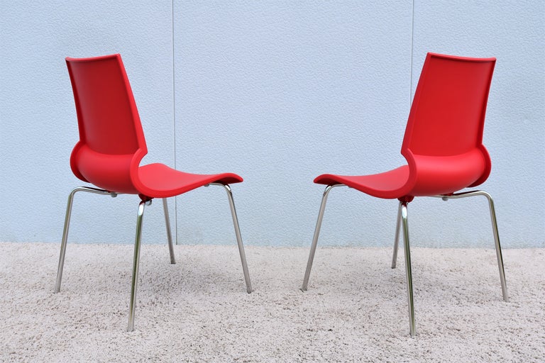Modern Italian Marco Maran for Maxdesign Red Ricciolina Dining Chairs ...