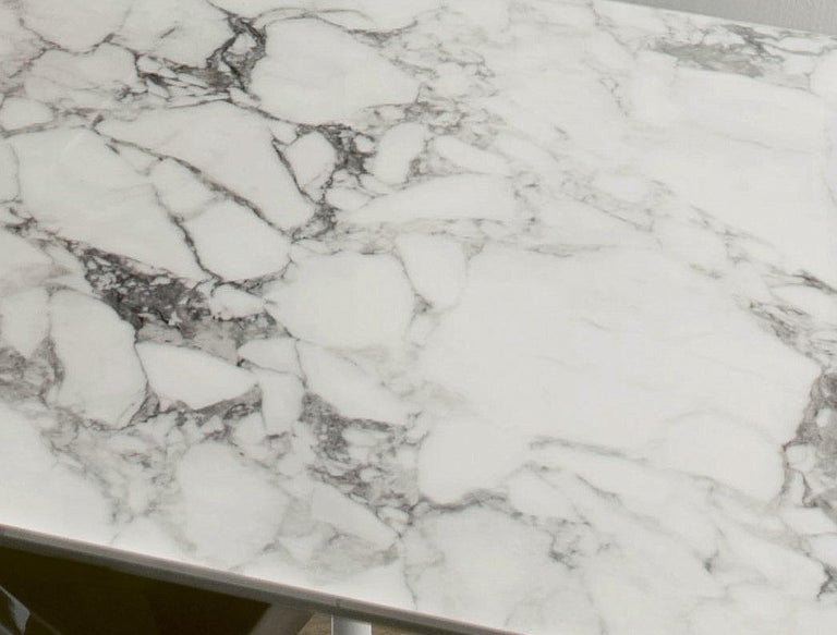 Modern Italian Metal and Marble Extendible Table from Bontempi Casa ...