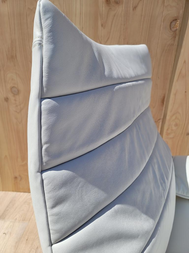 Modern Italian Re-vive Lounge Chair and Ottoman By Natuzzi Newly ...