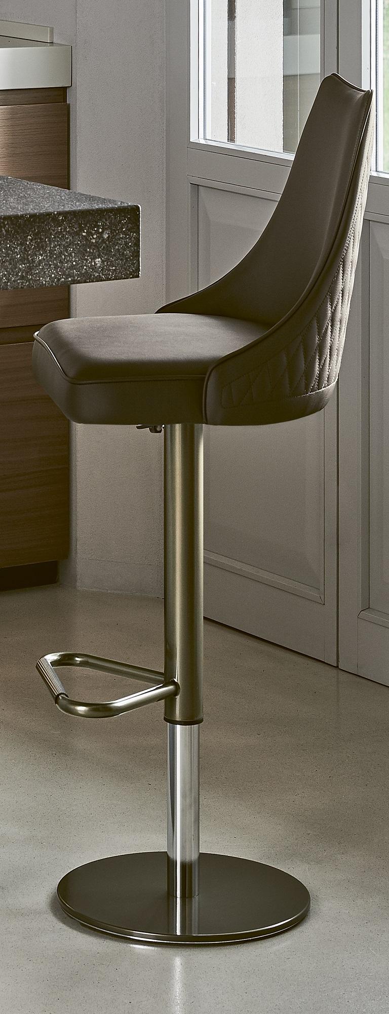 Modern Italian Swivel Upholstered Stool from Bontempi Casa Collection For Sale at 1stDibs