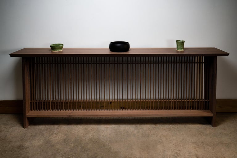 Modern Japanese Sofa Table with Kumiko For Sale at 1stDibs