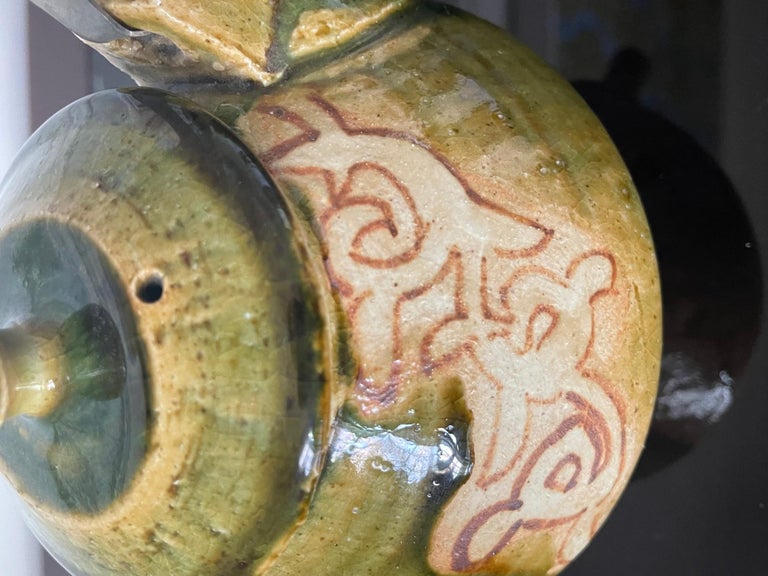Modern Japanese Studio Pottery Oribe Tea Pot by Ken Matsuzaki For Sale ...