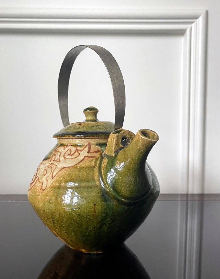 Modern Japanese Studio Pottery Oribe Tea Pot by Ken Matsuzaki For Sale ...