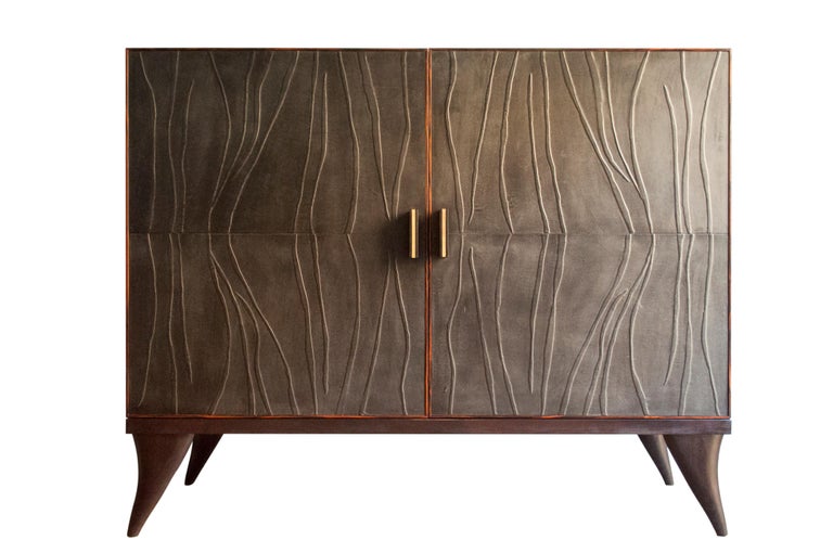 Modern, Java, Wardrobe in Full-Grain Leather, Handcrafted with Bas ...