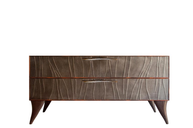 Modern, Java, Wardrobe in Full-Grain Leather, Handcrafted with Bas ...