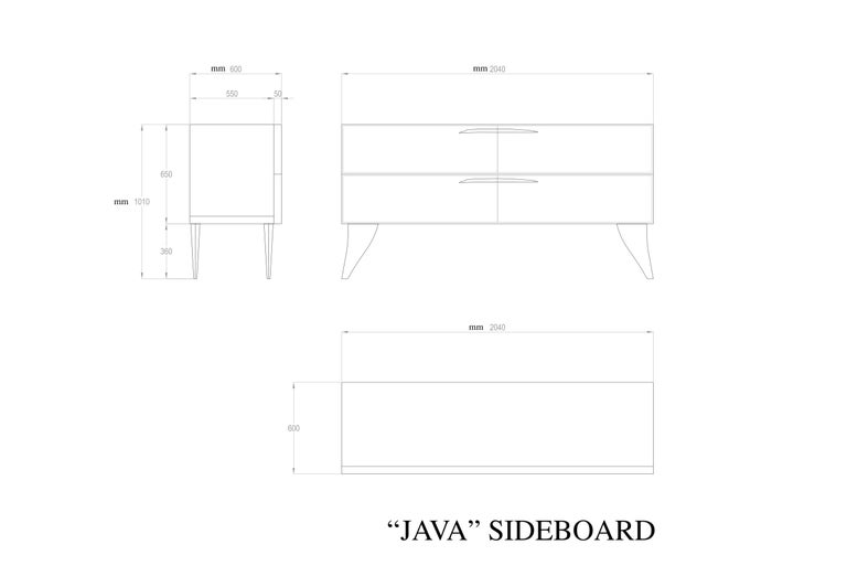 Modern, Java, Wardrobe in Full-Grain Leather, Handcrafted with Bas ...