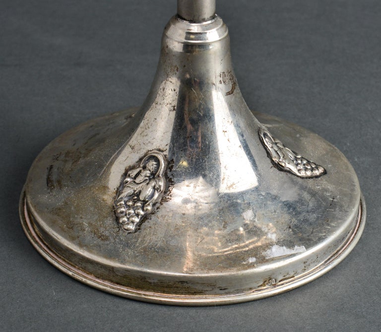 Modern Judaica Continental Silver Menorah Hanukiah at 1stDibs