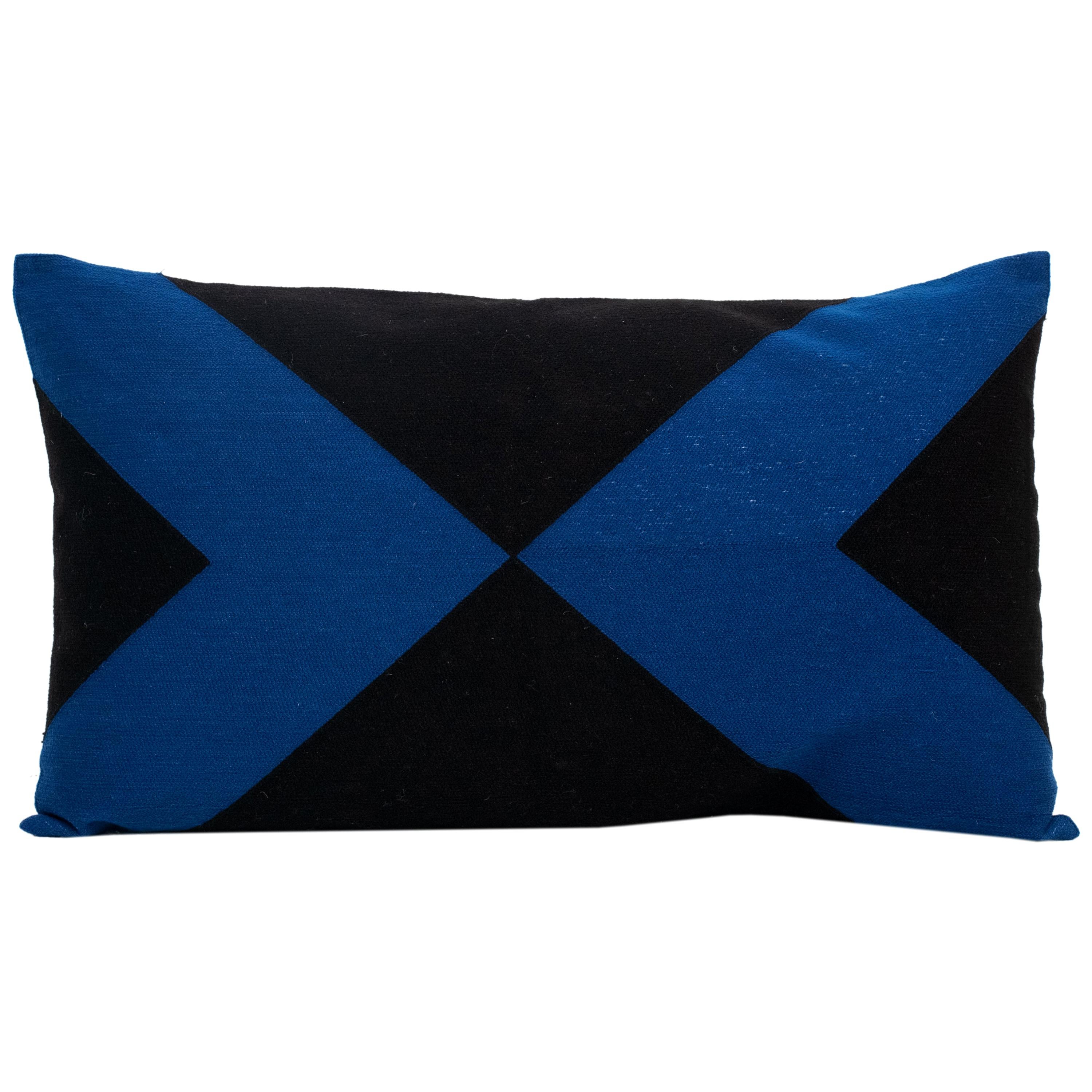 Schumacher X Porter Teleo Binary Embroidery Black Cotton Pillow For ...