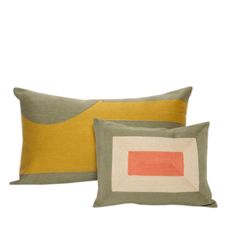 Modern Kilombo Home Embroidery Pillow Cushion Cotton Pac-Man Mustard ...