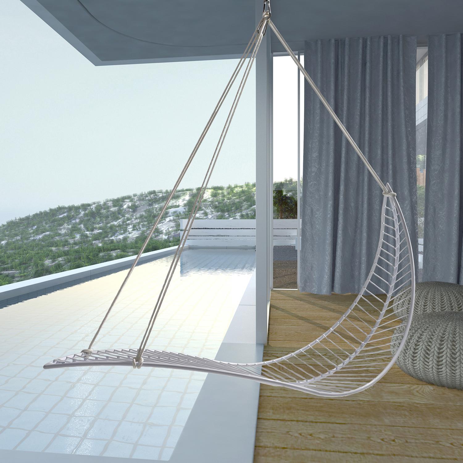 Modern Leaf-Shaped Recliner for Indoor or Outdoor in Black, Free ...