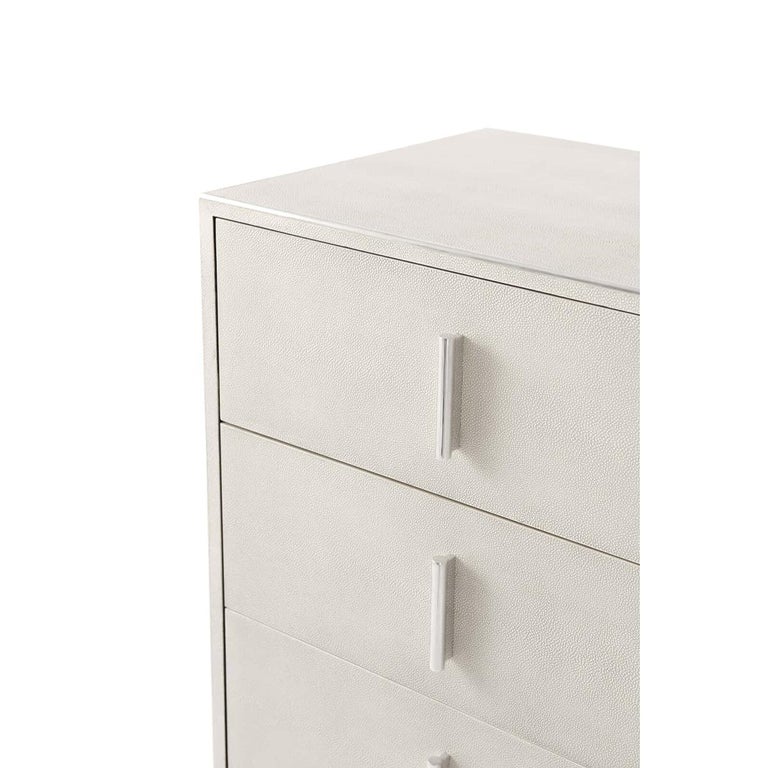 Modern Leather Chest of Drawers, Light For Sale at 1stDibs