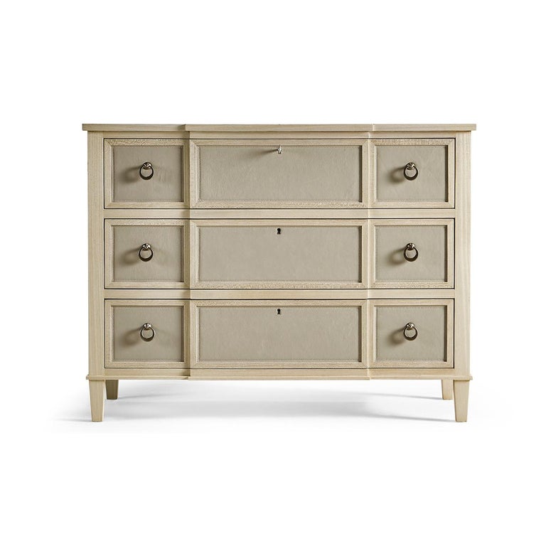Modern Leather Front Chest of Drawers For Sale at 1stDibs