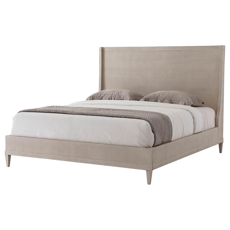 Modern Leather Wrapped Bed, CALI King For Sale at 1stDibs | king bed ...