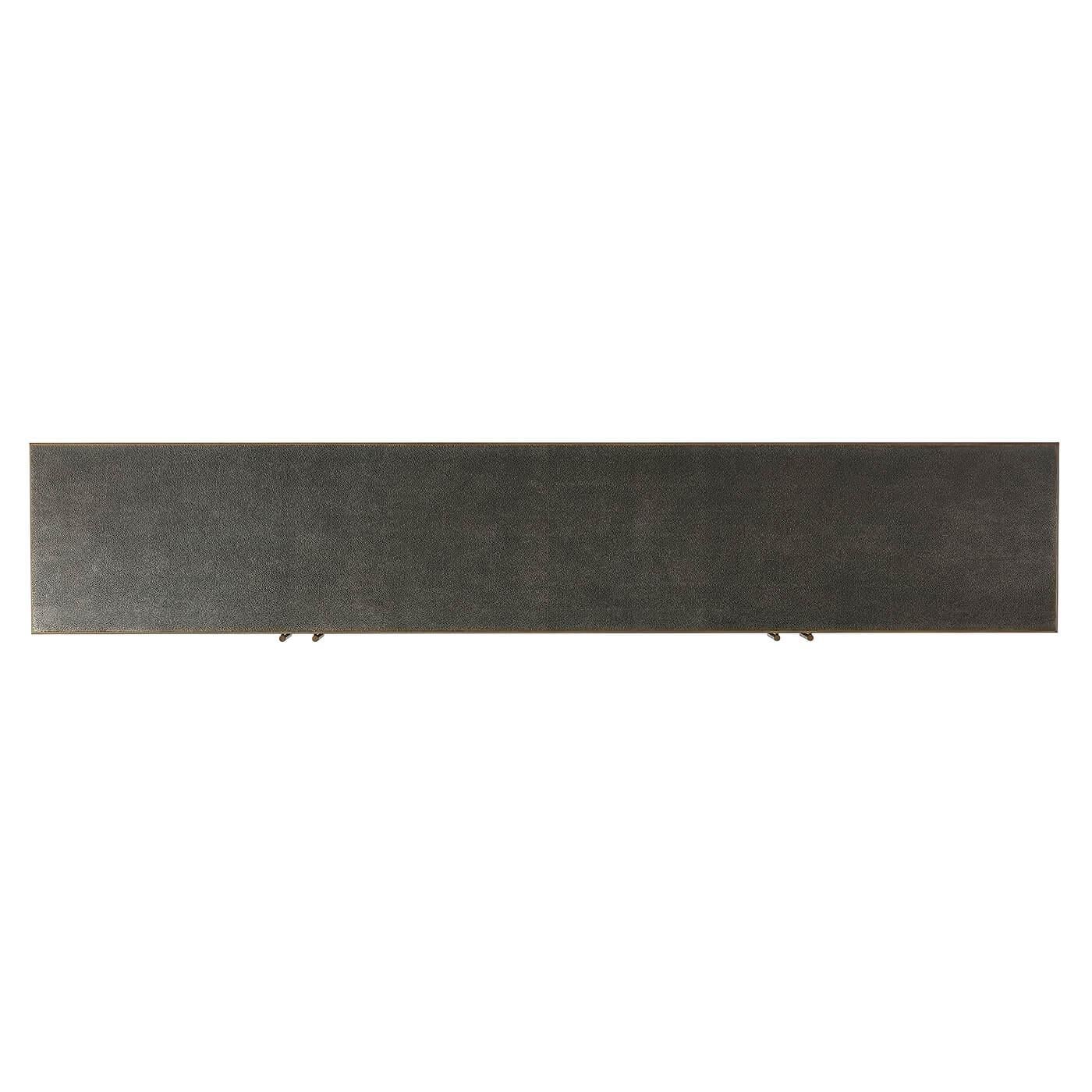 Modern Leather Wrapped Media Cabinet For Sale at 1stDibs | console table