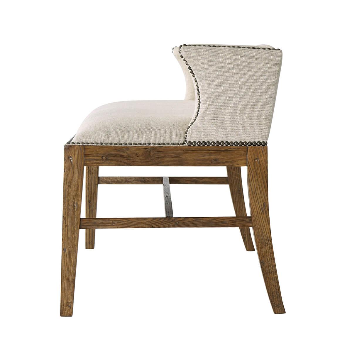 Modern Light Oak Bench at 1stDibs | upholstered bench with backrest ...