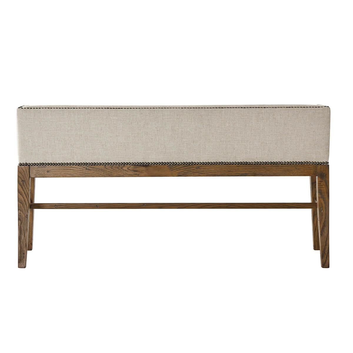 Modern Light Oak Bench at 1stDibs | upholstered bench with backrest ...