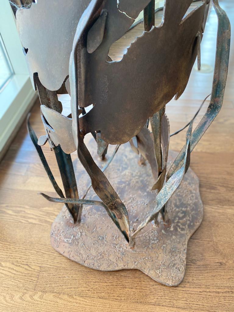 Modern Live Size Iron Fish Sculpture For Sale at 1stDibs