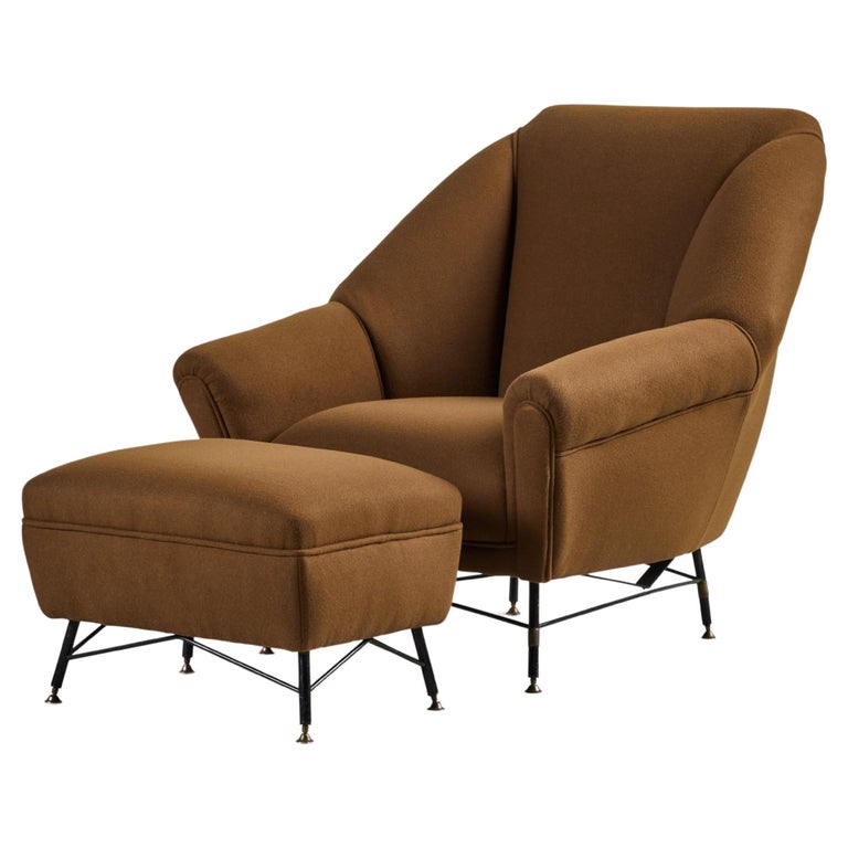 Modern Lounge Chair and Ottoman at 1stDibs
