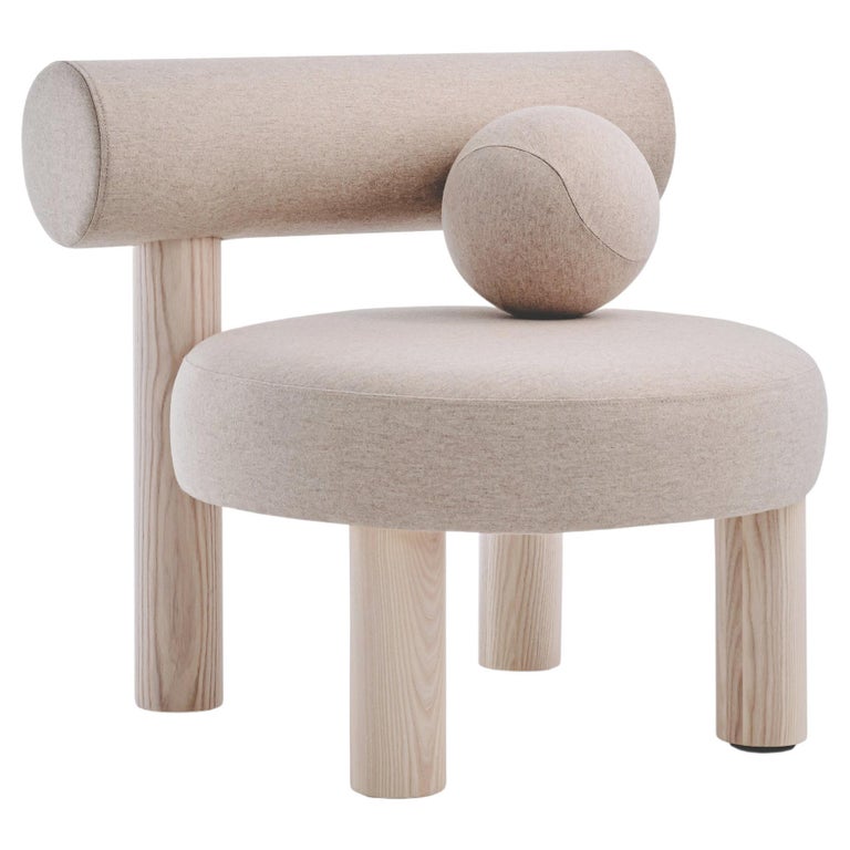 Modern Low Chair Gropius CS2 with Wooden Legs by NOOM For Sale at 1stDibs