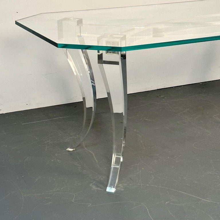 Modern Lucite and Glass Dining / Kitchen Table, American Designer ...