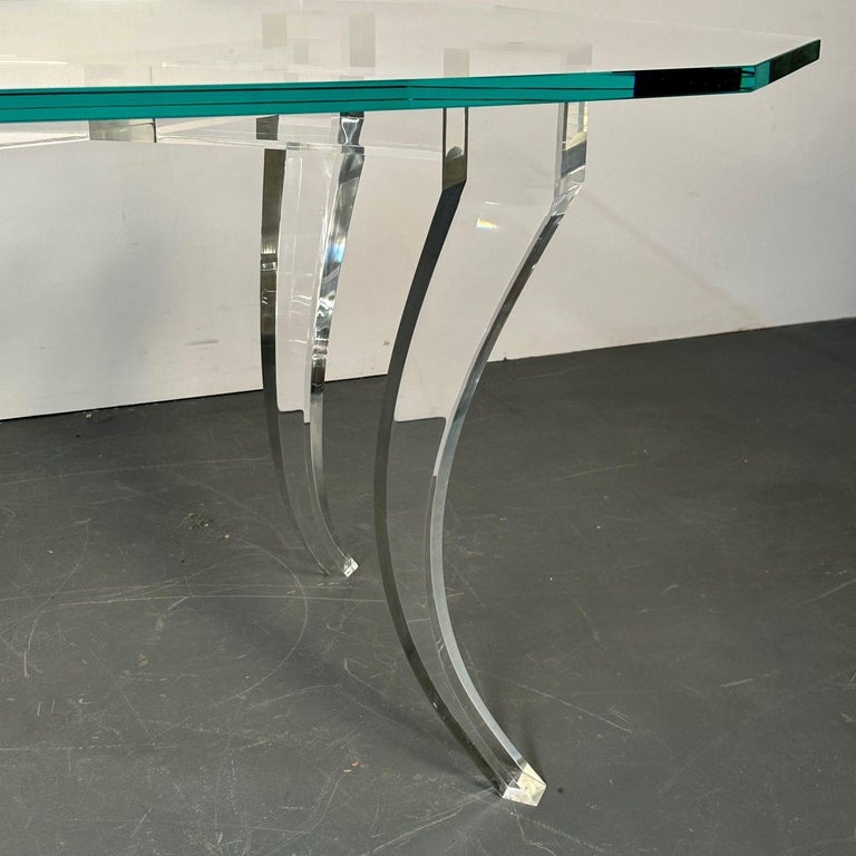Modern Lucite and Glass Dining / Kitchen Table, American Designer ...