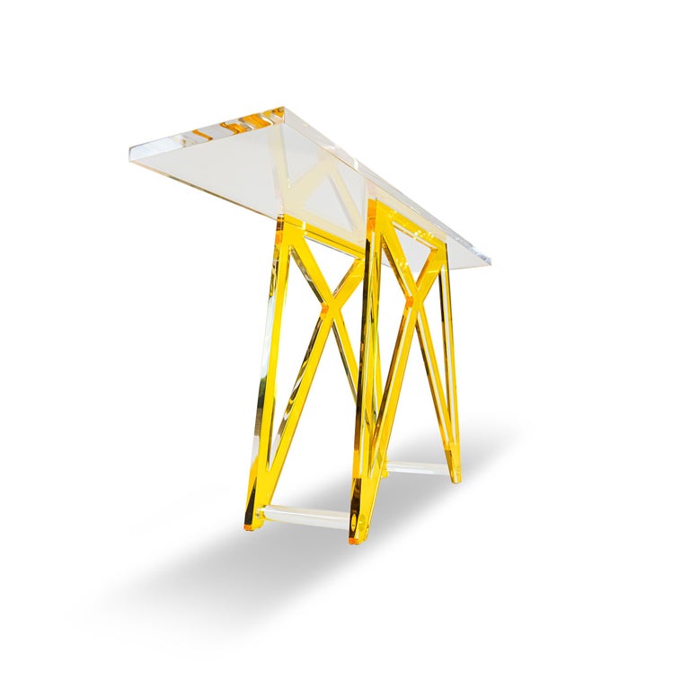 Modern Lucite Console Table For Sale at 1stDibs