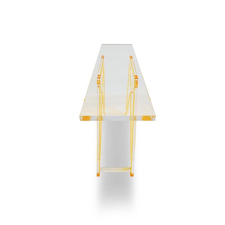 Modern Lucite Console Table For Sale at 1stDibs