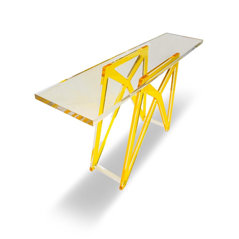 Modern Lucite Console Table For Sale at 1stDibs