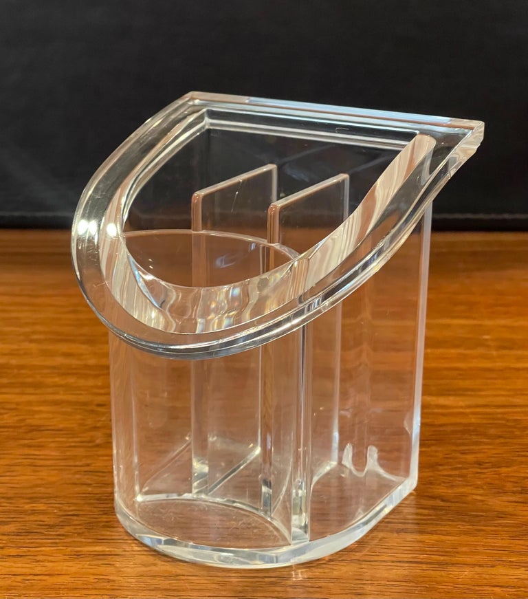 Modern Lucite Desk Organizer by Guzzini For Sale at 1stDibs